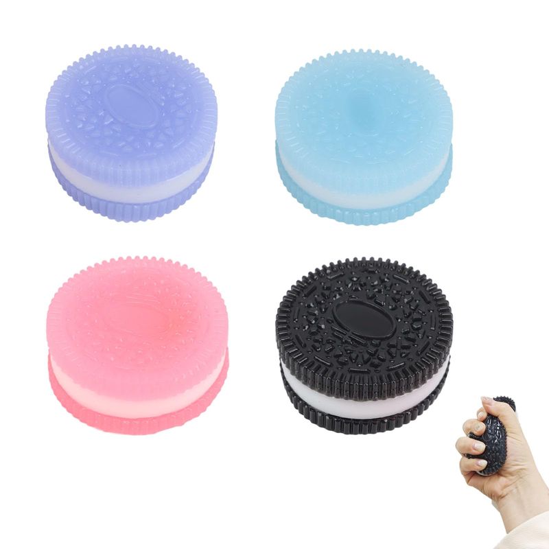 EOAMGO 4Pcs Taba Squishy, Fufu Squishy, Oreo Squishy, Biscuit Stress ...