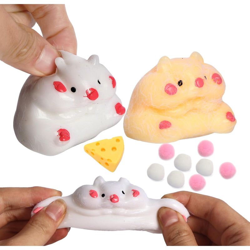 4 Pack Squishy Hamster Squishy Squeeze Toys, Cute Soft Cat Squishy Toys ...