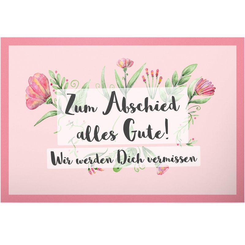 DankeDir! Zum Abschied Alles Gute - Schild Abschiedskarte Jobwechsel ...