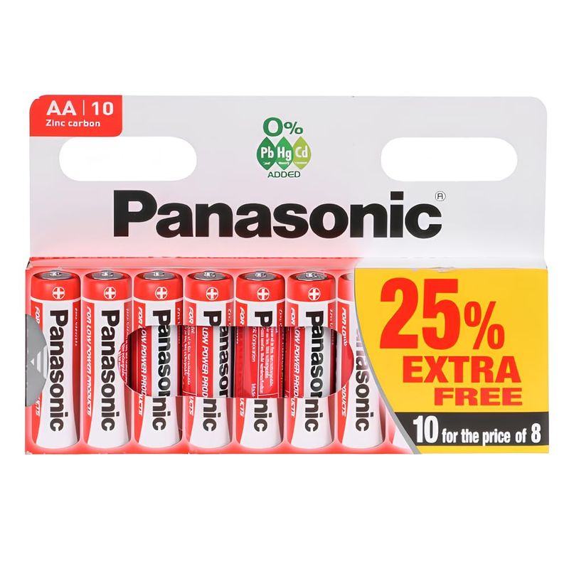 Panasonic Zinc Carbon 30 x AA & 20 x AAA Batteries Pack of 50 - EveryMarket
