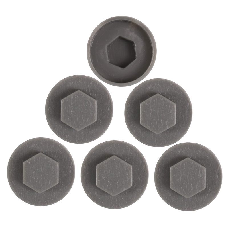 White Hinge 500x Merlin Grey Hex TEK Roofing Cover Caps for 16mm Washer ...