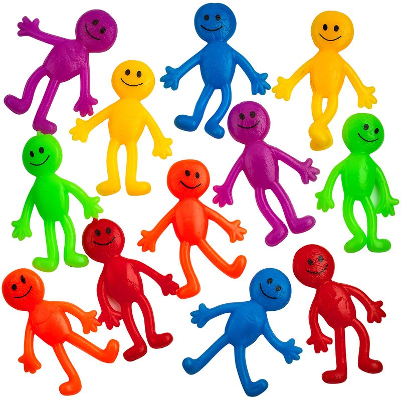 Stretchy Sticky Men (36 Pack) Assorted Fun Colours, A Sticky ...
