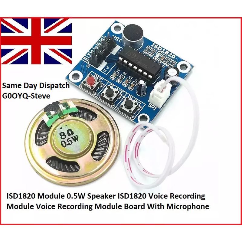 ISD1820 Sound Voice Recording Playback Module with Speaker - Online Marketplace - EveryMarket