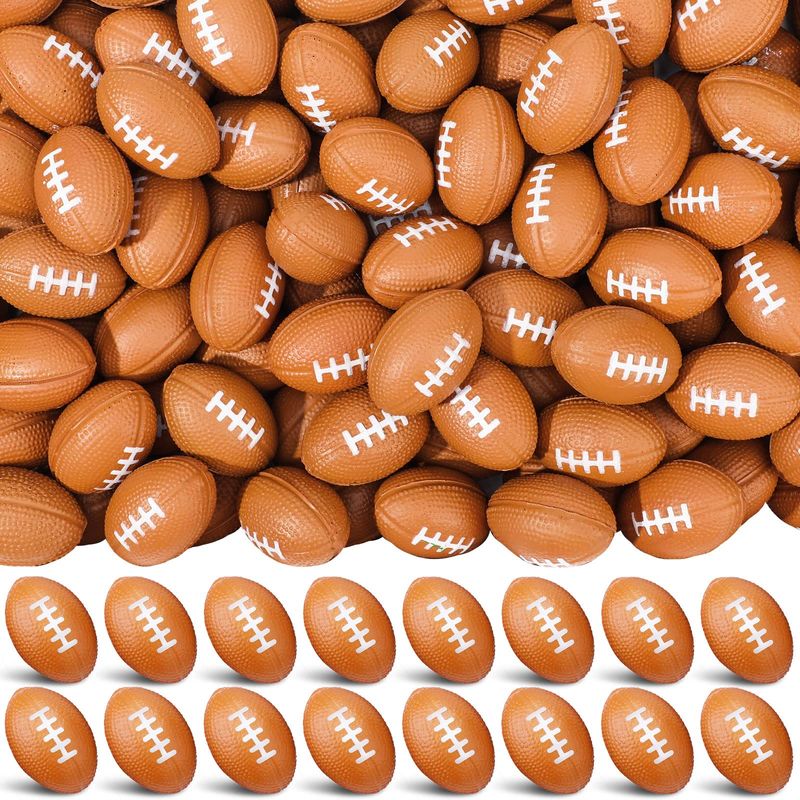 250 Pieces Mini Footballs Bulk Tiny Foam Football Sports Stress Balls ...
