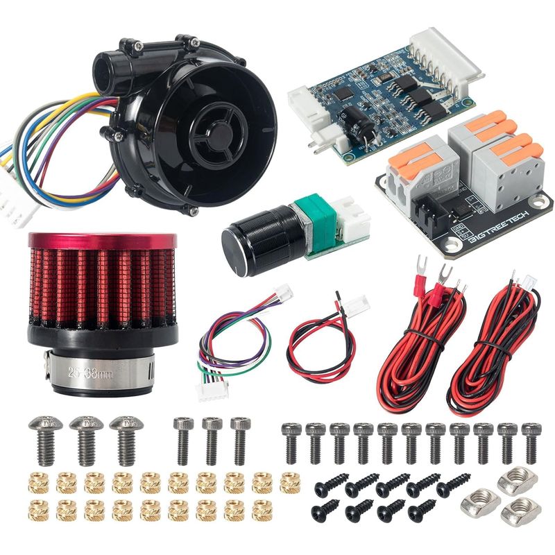 BIGTREETECH Universal Turbo Kit 24V Brushless Centrifugal Air Blower WS7040 BLDC Blower Fan 6 ...