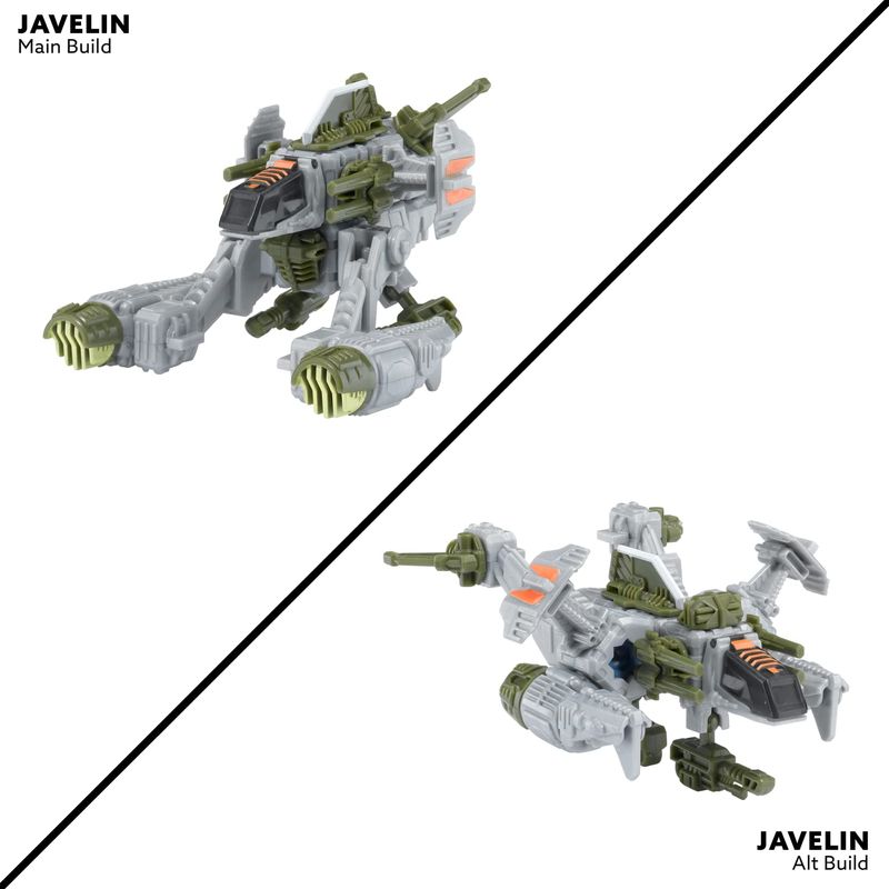 SNAP SHIPS — Forge Javelin M-02 Attack Speeder — Build to Battle — with Moving Pieces and Real ...