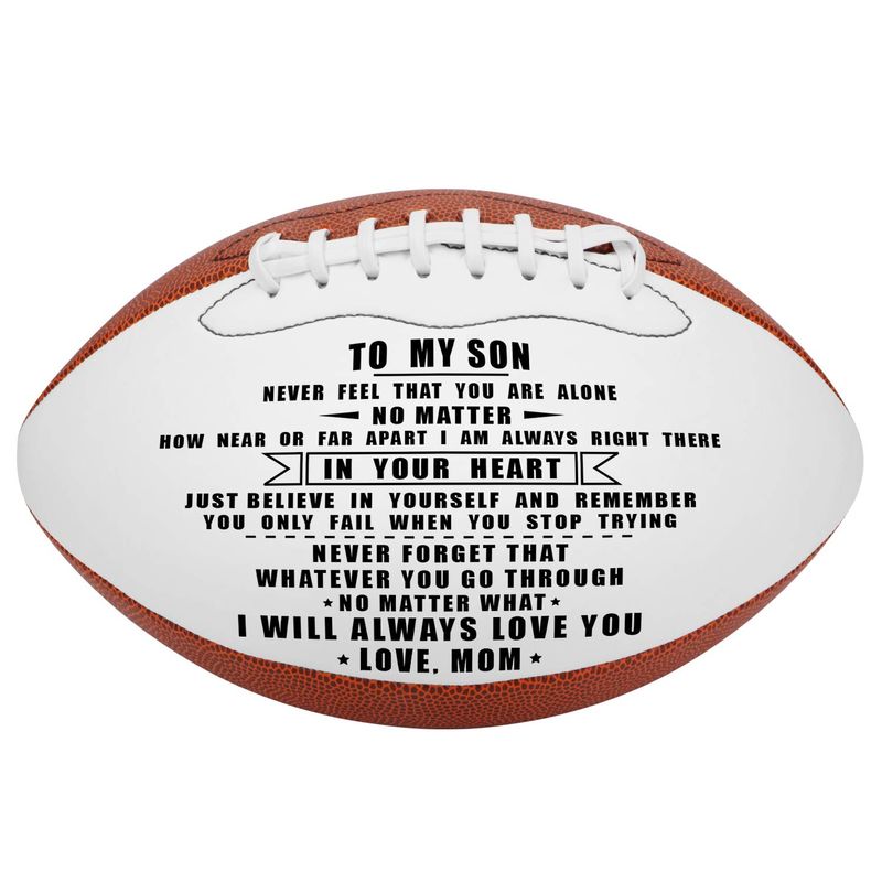 K KENON Engraved Footballs for Son from Mom - Personalized Composite ...