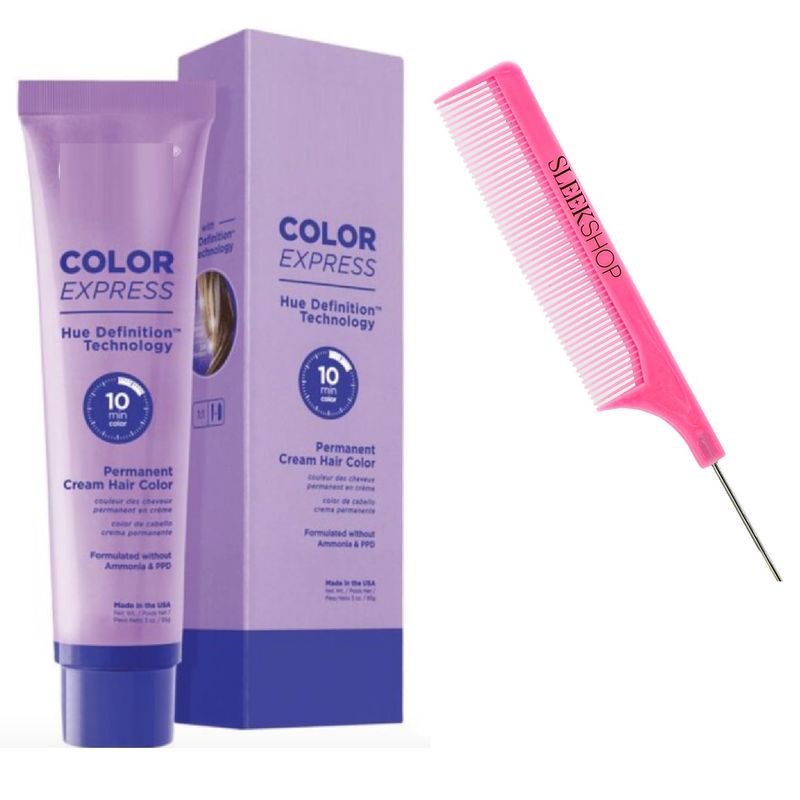 yper SIeekshop Comb + COLOR EXPRESS 10 minute Permanant Cream Hair ...