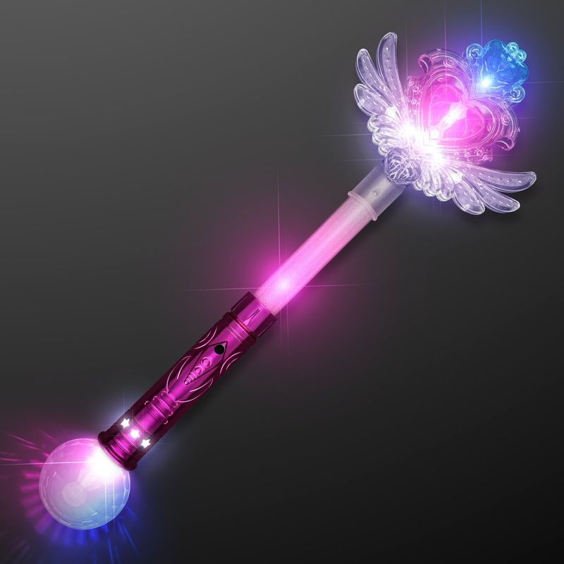 FlashingBlinkyLights Light Up LED Sparkling Fairy Winged Heart Wand ...