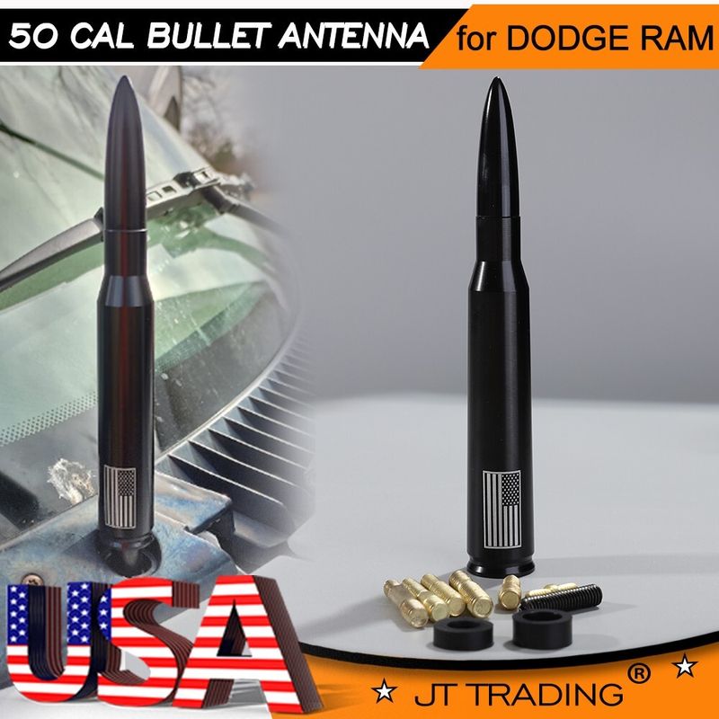 BULLET ANTENNA 50 CAL CALIBER for TRUCK DODGE RAM 1500 FORD F150 RAPTOR ...