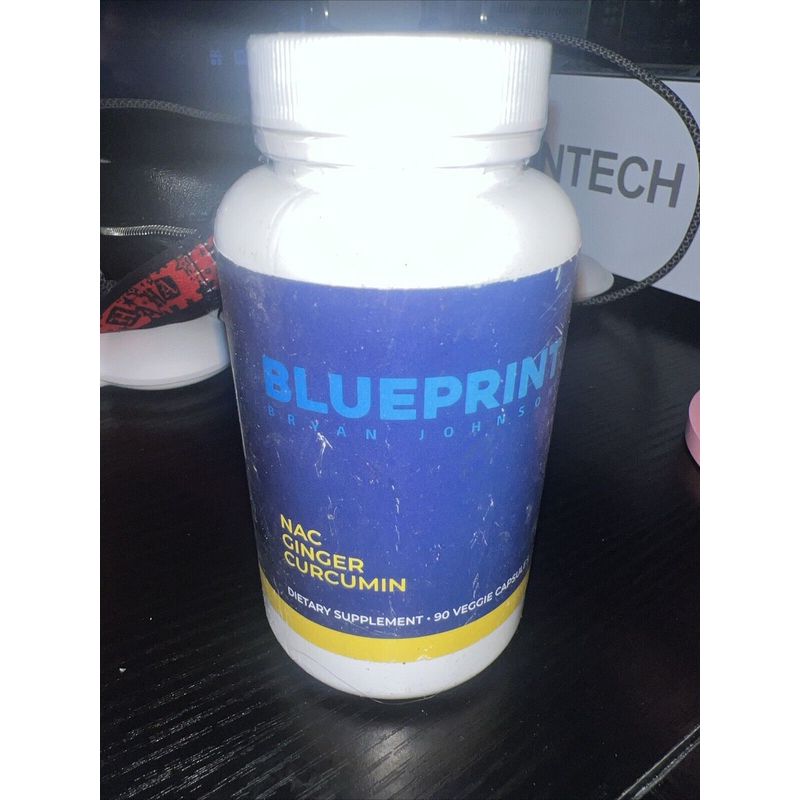 Blueprint Bryan Johnson Essential Capsules - NAC Ginger Curcumin ...