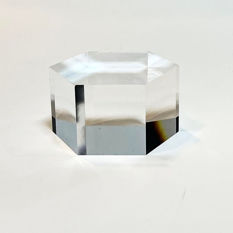 Acrylic Block Hexagonal Hexagonal Column Transparent Display Stand ...