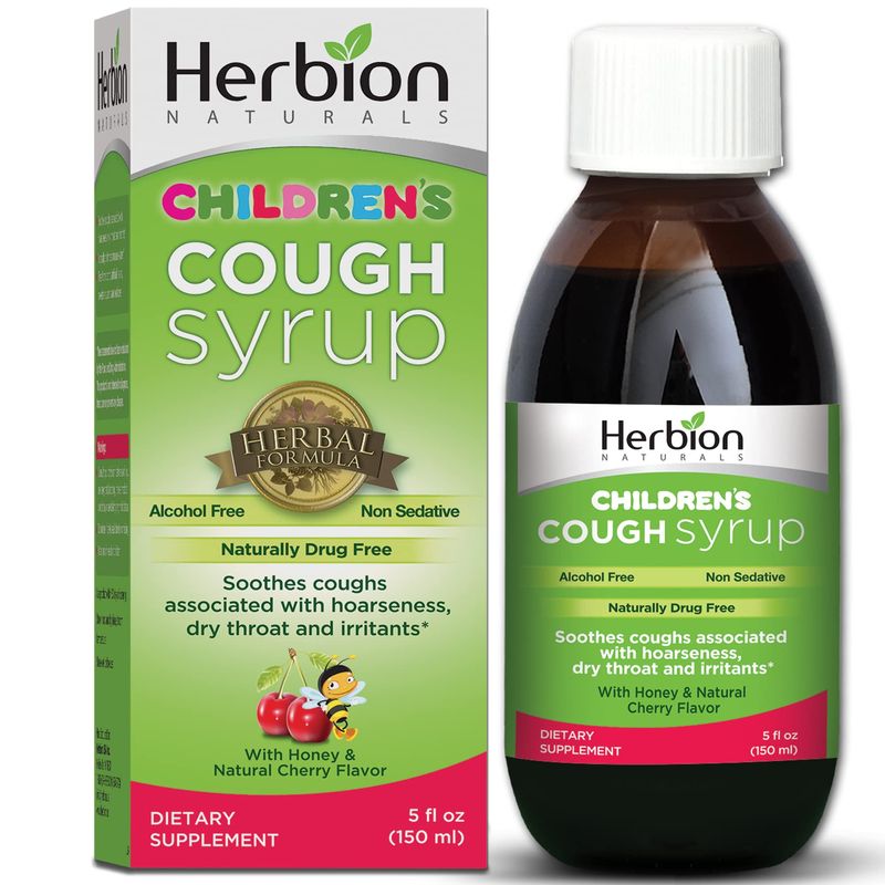 Herbion Naturals Cough Syrup for Children, 5 FL Oz, Good Tasting ...