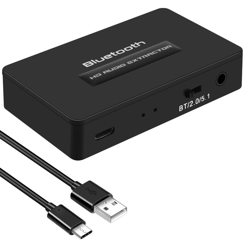 HOTUT HDMI Audio Extractor, 4K Converter Adapter, to HDMI + SPDIF + 3.5 ...