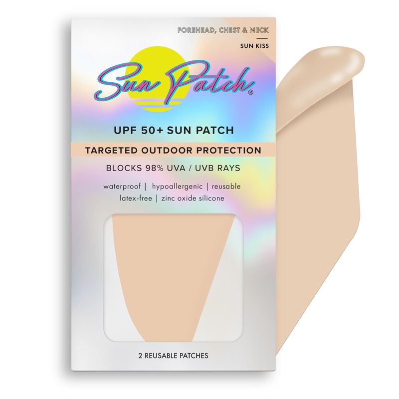 Sun Patch, Reusable Forehead and Neck Sunblock Patches, 100% Silicone ...