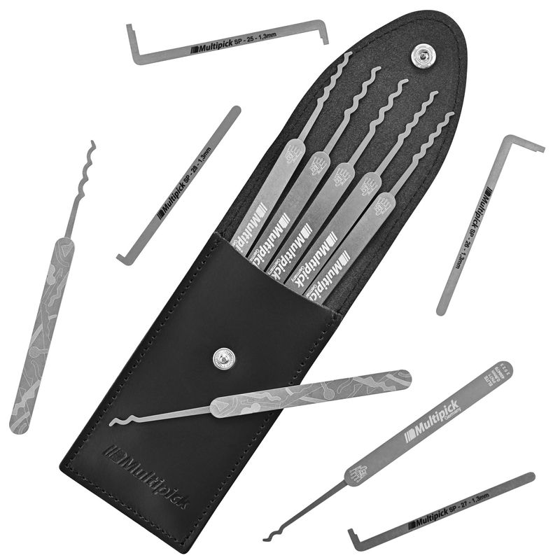 MULTIPICK Elite 12 Lock Picking Set [12 Pieces | 0.6 mm] Lock Pick Tool, Lock Picks with ...