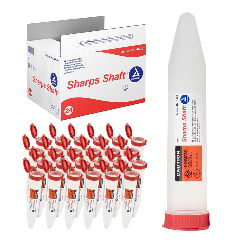 Dynarex Transportable Sharps Container - Small Sharps Shafts - Secure ...