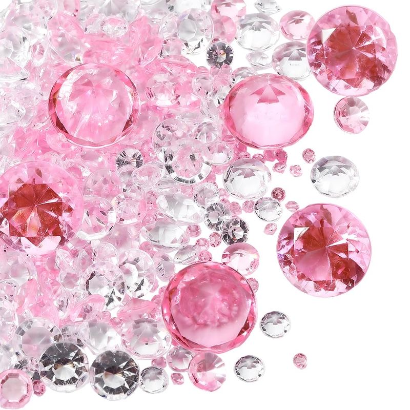 SOFPLATE 1100Pcs Diamond Table Scatter Crystals Pink Diamond Confetti ...