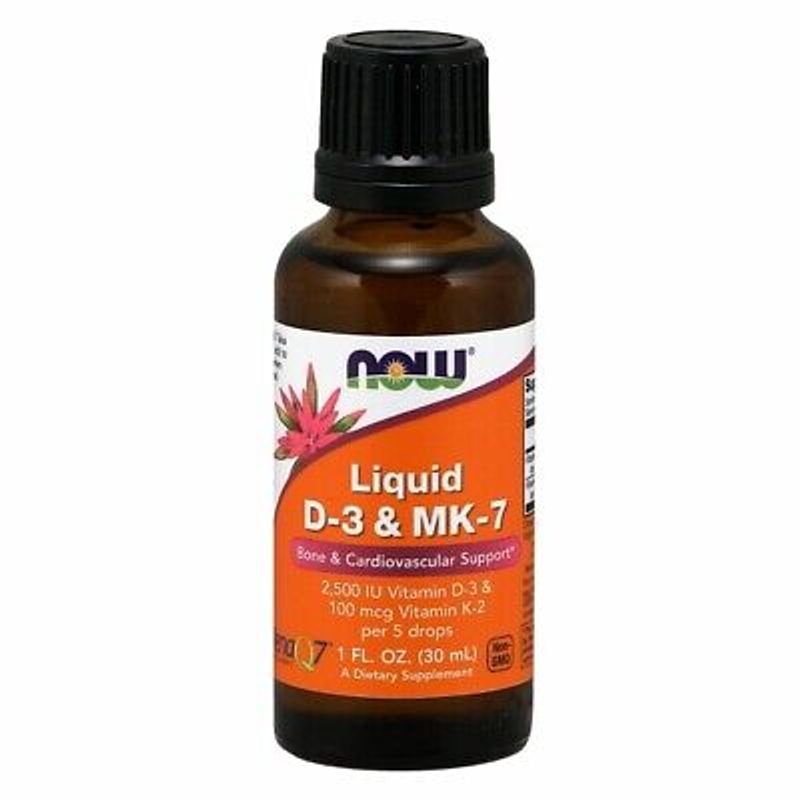 Liquid Vitamin D-3 & MK-7 1 Oz By Now Foods - Online Marketplace ...