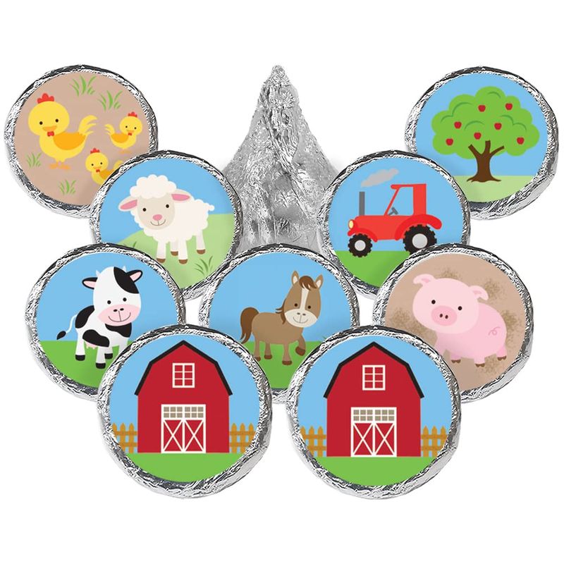 Barnyard Farm Animals Party Favor Stickers - 180 Labels - EveryMarket