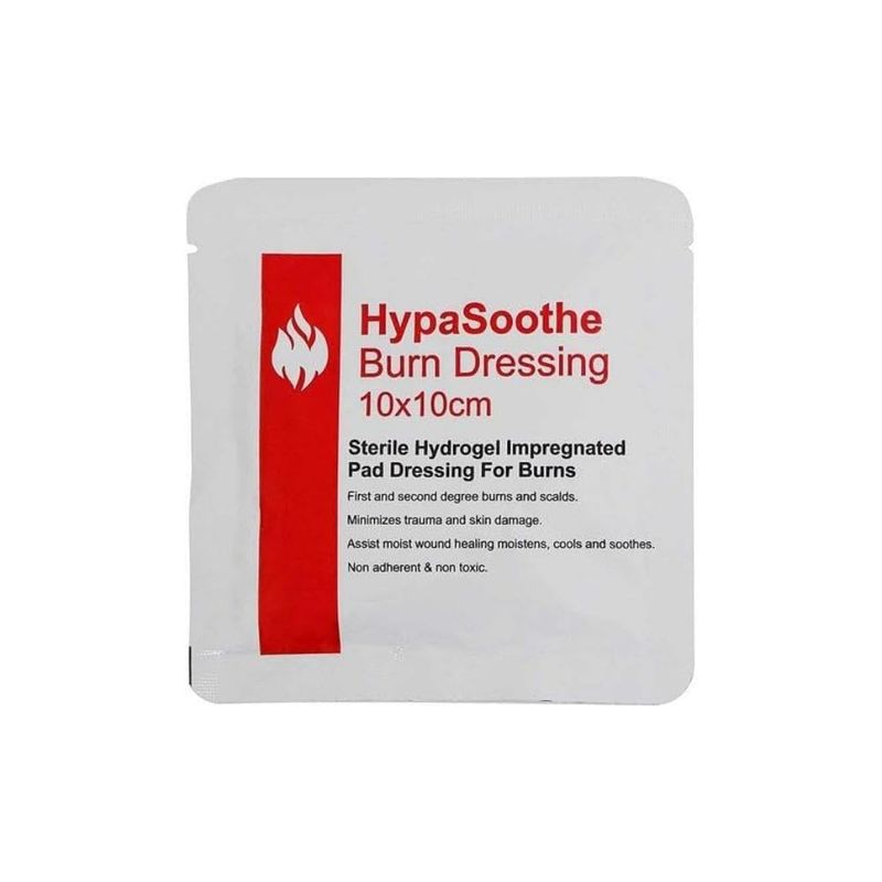 HypaSoothe Burn Dressing 10 x 10cm Sterile Hydrogel Impregnated Pad ...