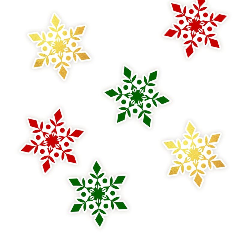 60PCS Christmas Snowflake Cutouts Christmas Cardboard Cutouts Gold Foil ...