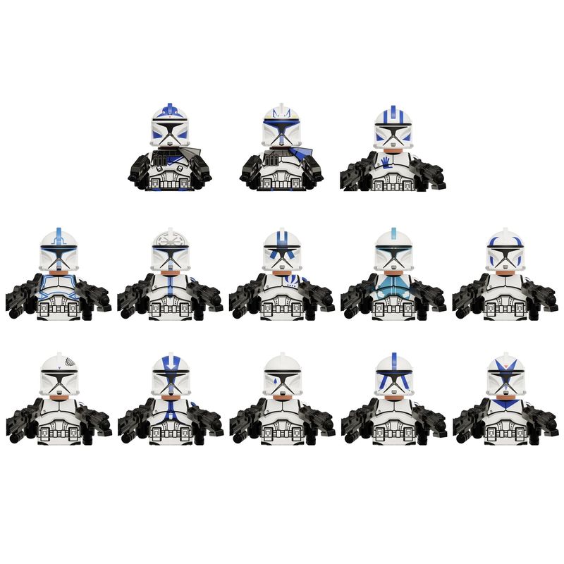 JsLTCustoms 13pcs 501st Phase 1 Clone Troopers Set Assortment, 13 ...