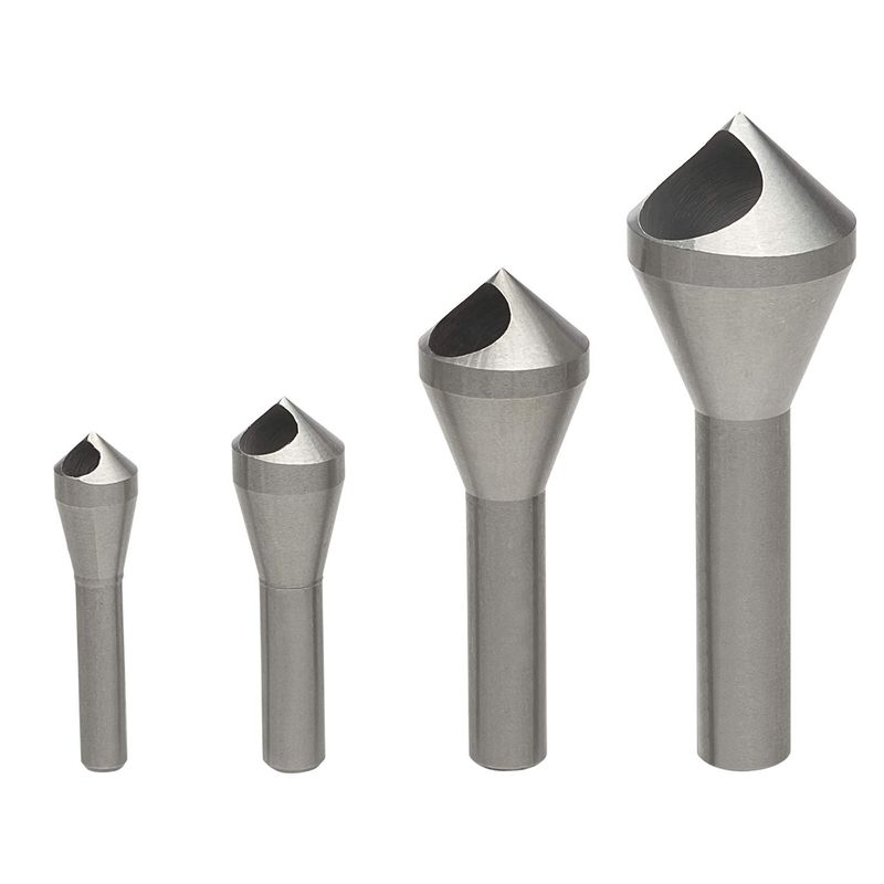 LESOLEIL Countersink Chamfer Deburring Drill Bit Set, 4 Pcs Titanium ...