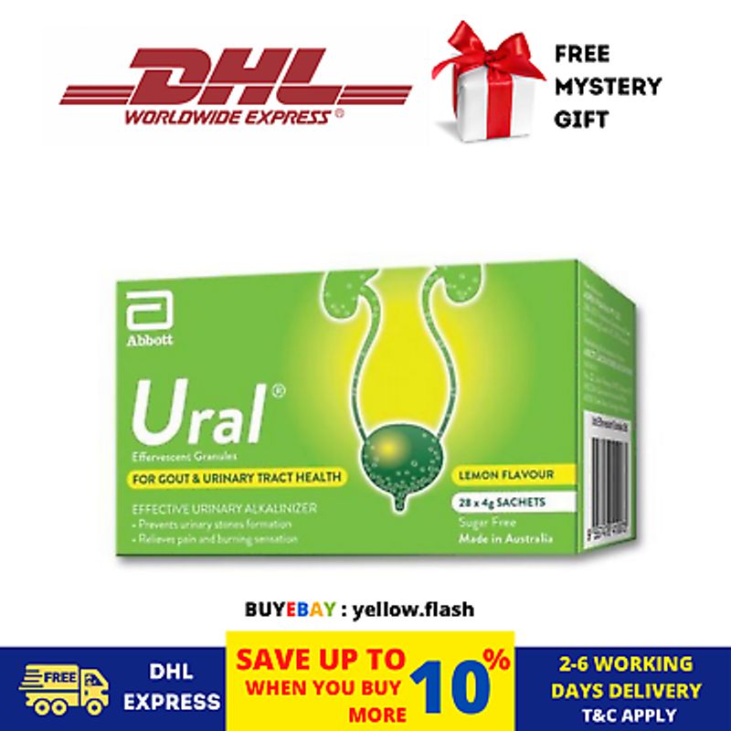 Abbott Ural Effervescent Granules Urine Alkalinizer 4g X 28s DHL ...