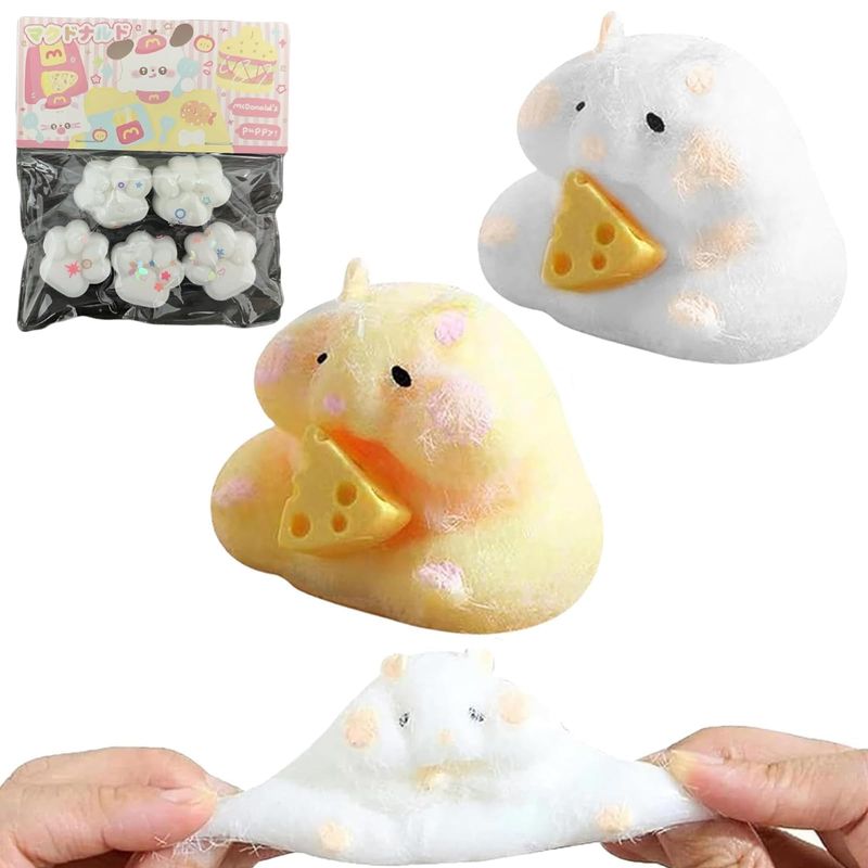 7 pcs Taba Squishy, Cat Paw Squishy, Fufu Squishy, Hamster Toys, Easter ...