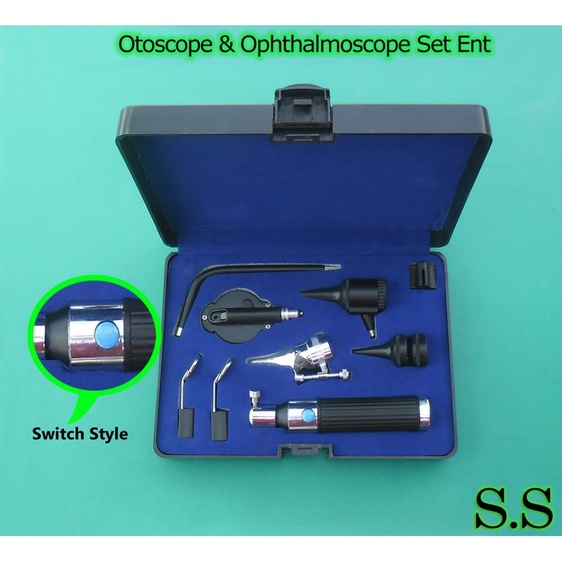 Otoscope & Ophthalmoscope Set Switch Style ENT Surgical Instruments NT ...