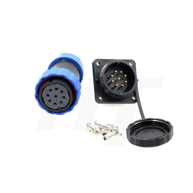 HangTon Connect HE29 9 Pin Connector Aviation Waterproof IP68 Plastic ...