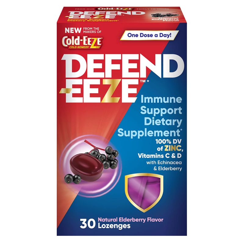 Defend-EEZE Immune Support Dietary Supplement Lozenges, 100% Daily ...