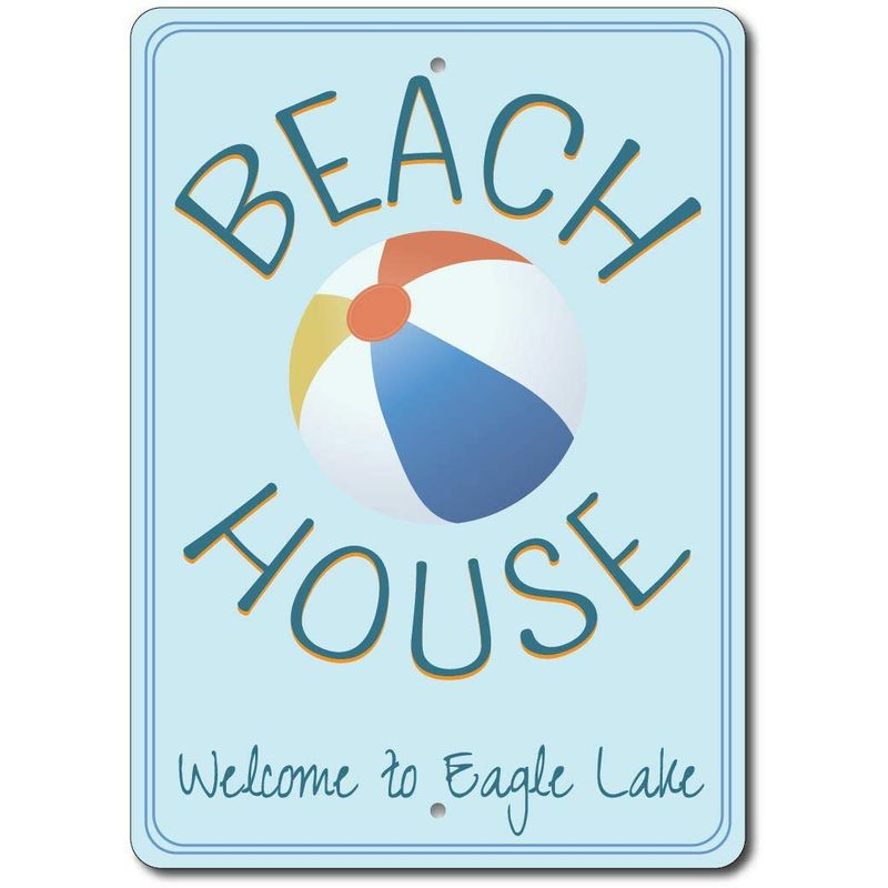 Inga Beach Ball Sign Beach House Sign Custom Beach House Decor Funny ...