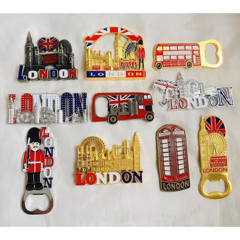 London souvenir Metal fridge magnets London UK Souvenirs fridge magnets ...