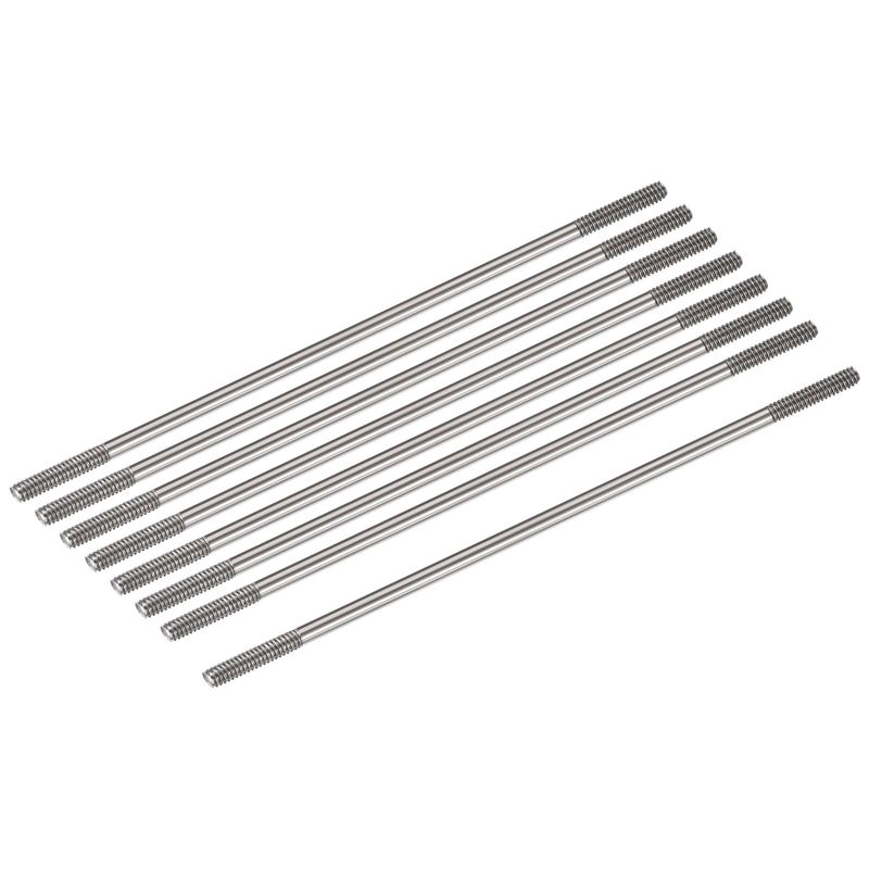 uxcell Push Rod Connector Double End Threaded Rod 304 Stainless Steel ...