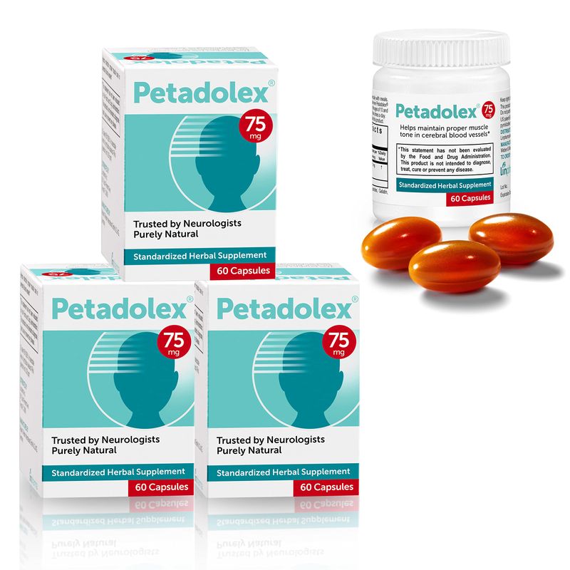 Petadolex Linpharma 75 mg Patented PA-Free Butterbur Root Extract for ...