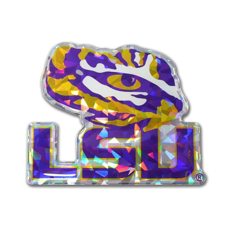 Elektroplate Officially Licensed LSU Tiger Eye Purple & Gold Reflective ...
