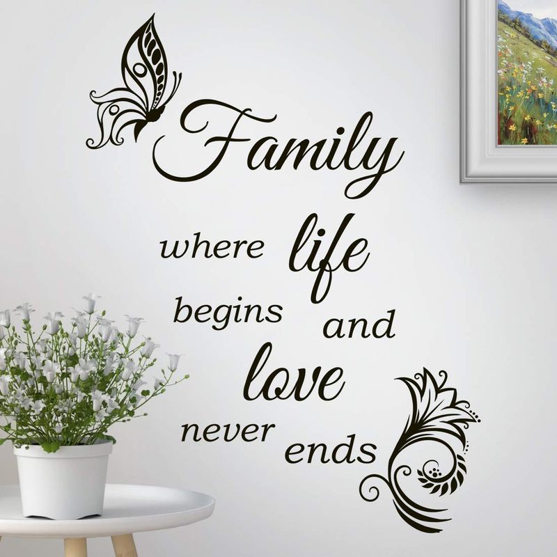 Family quote wall sticker art stickers quotes tree vinyl bedroom living ...