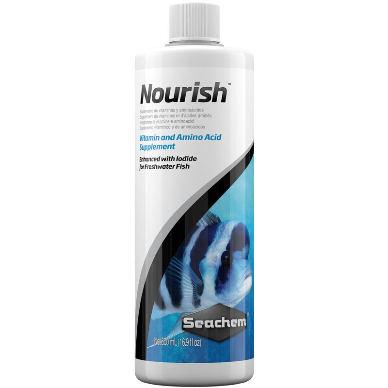 Seachem Nourish 500 mL Liquid Amino Acids & Vitamins for Aquarium Fish ...