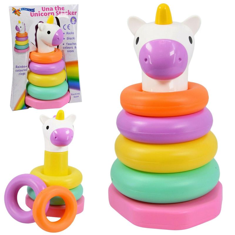 Una The Unicorn Baby Stacking Rings Stack Nesting Sorting Baby Toy ...