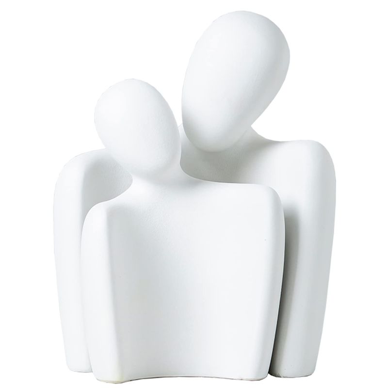 PIGPIGFLY Couple Hugging Statue, Decorative Figures, Living Room, Home ...