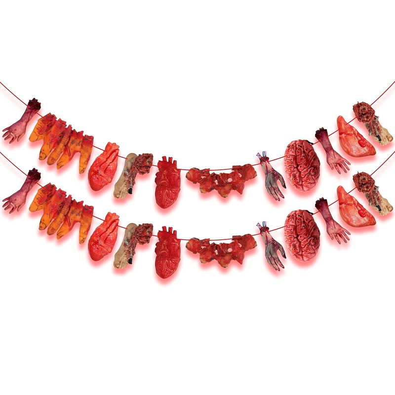 Seyal® Halloween Broken Body Parts, 36 Pcs Garland, Decorations Blood ...
