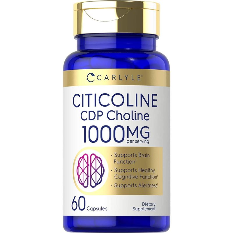 Citicoline CDP Choline | 1000mg | 60 Capsules | Highest Potency | by ...