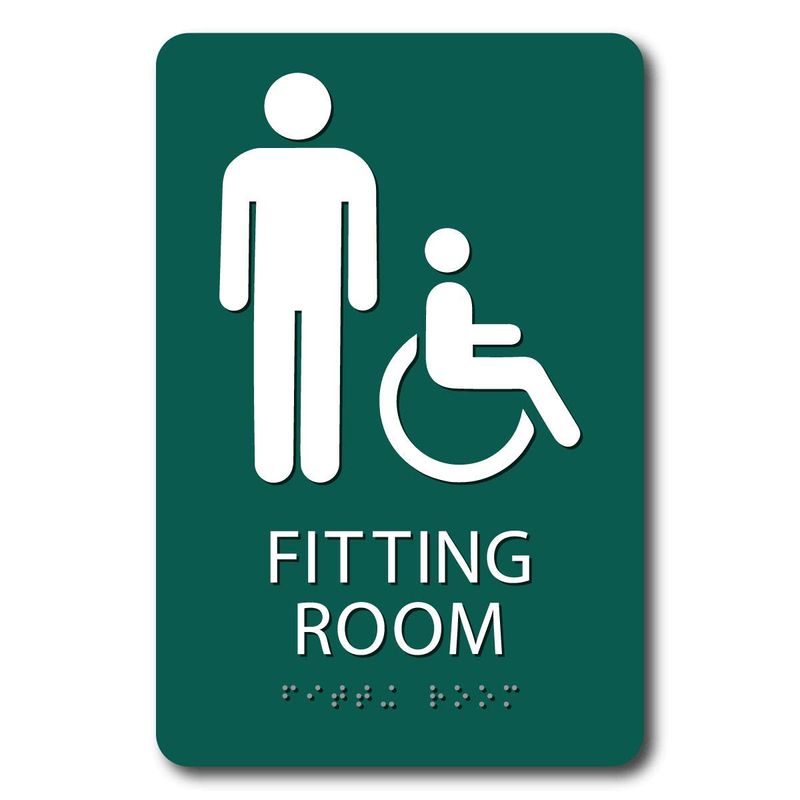 The Sign Studio - 6”X9”- ADA Compliant- Men’s Handicap “Fitting Room ...