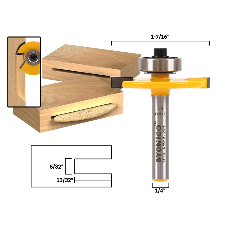 Yonico Router Bits Biscuit Cutter Joint Slot #10 1/4-Inch Shank 14183q ...