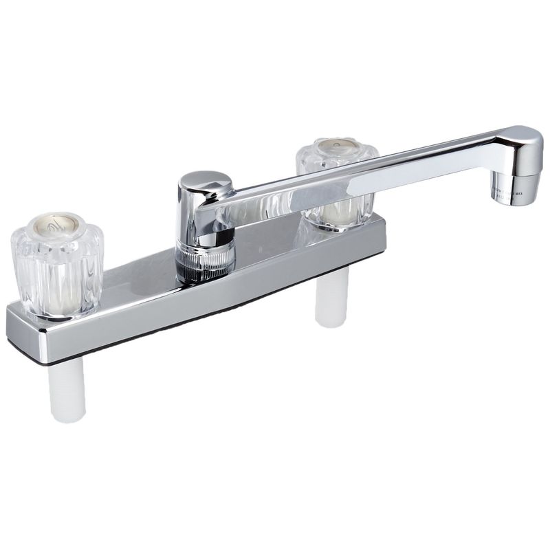 EZ-FLO Non-Metallic Kitchen Sink Faucet with 2 Handles, Chrome, 10122 ...