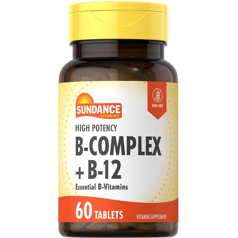 Vitamin B Complex with B12 | 60 Tablets | Vegetarian, Non-GMO | by ...