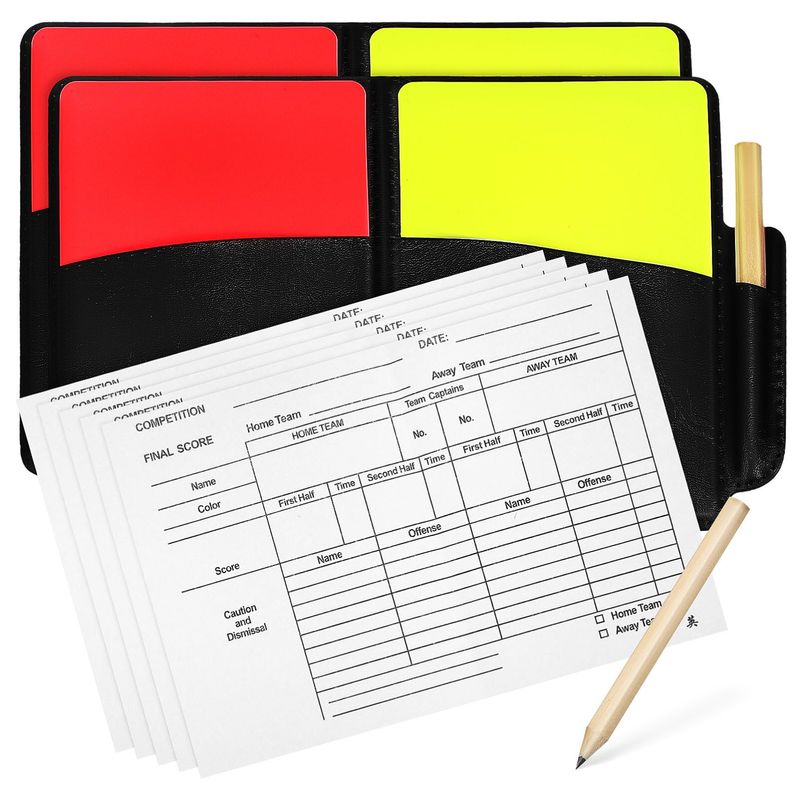 Toyvian 2 Set Referee Card Sets Referee Red Cards Referee Yellow Cards ...