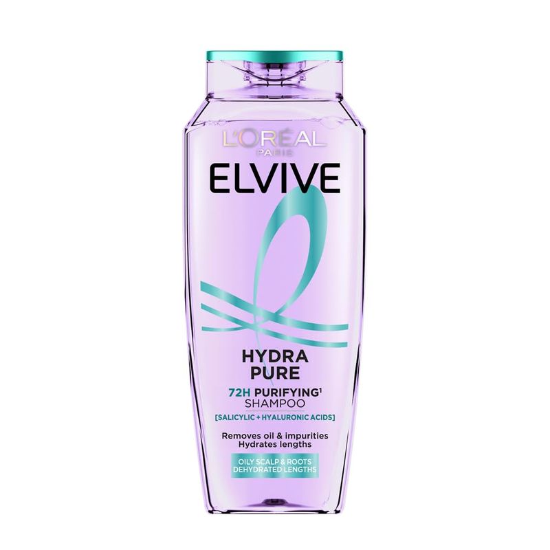L’Oréal Paris Elvive Hydra Pure 72H Purifying Shampoo, with Hyaluronic ...
